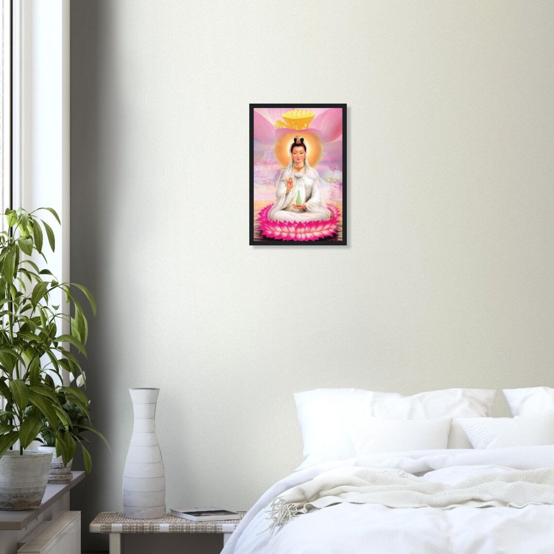 Quan Yin 12x18 Artwork Spiritual Deities Chinese Goddess Religious Wall ...