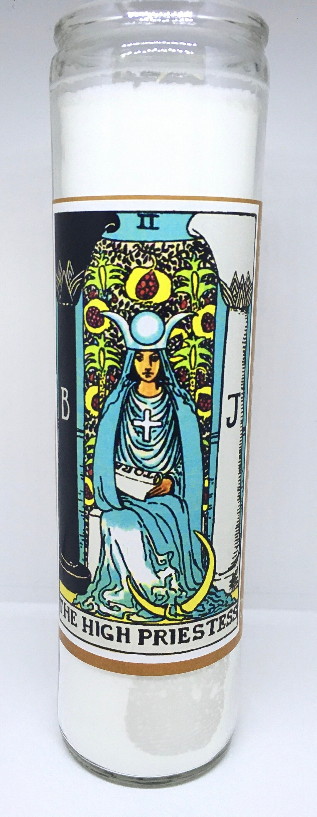 Tarot High Priestess Candle Oracle Card Rider Waite Image Spiritual ...