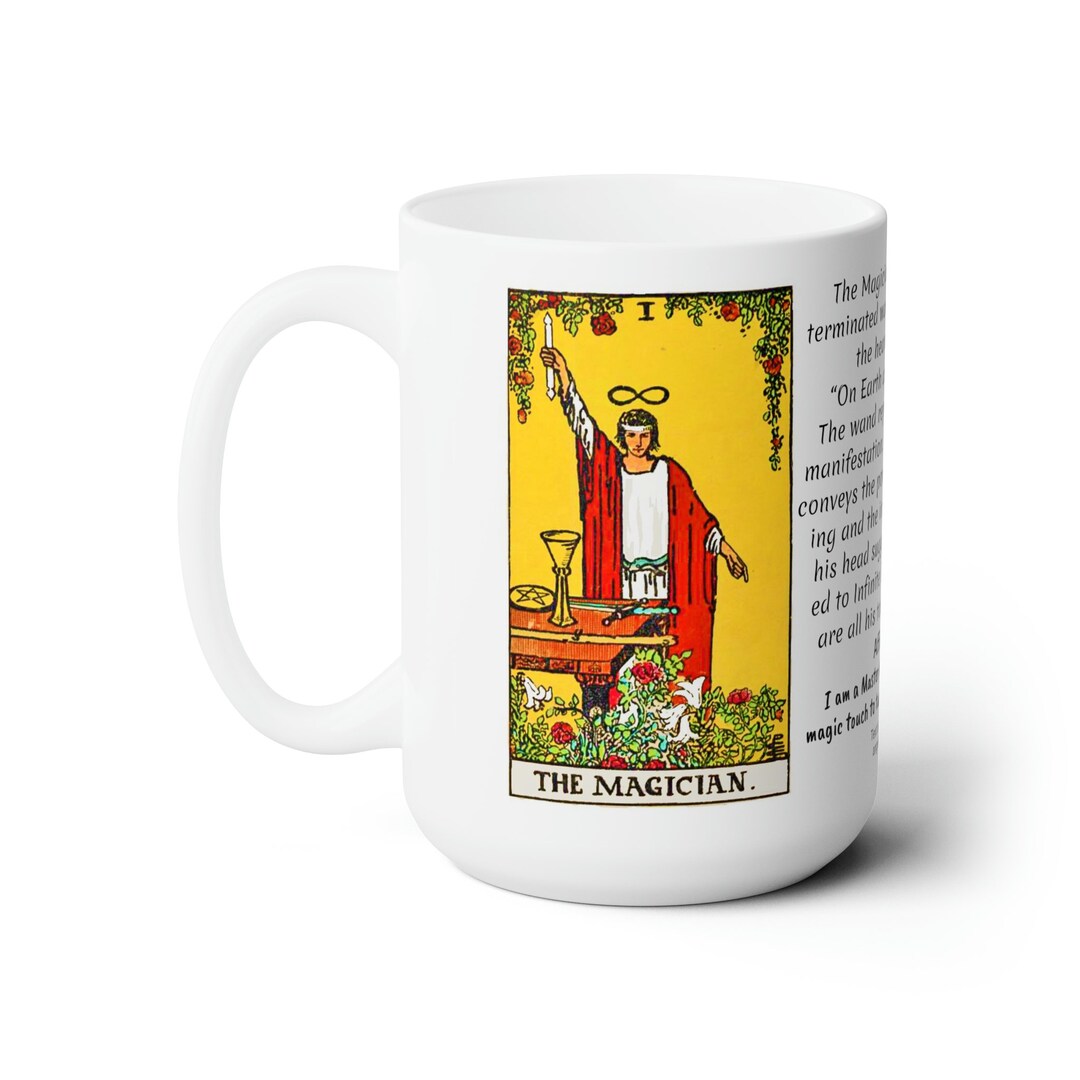 The Magician Tarot Mug Oracle Card Rider Waite Image Spiritual ...