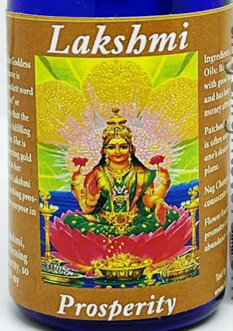 Lakshmi Oil Anointing Hindu Deity Item Indian Religion Goddess of ...