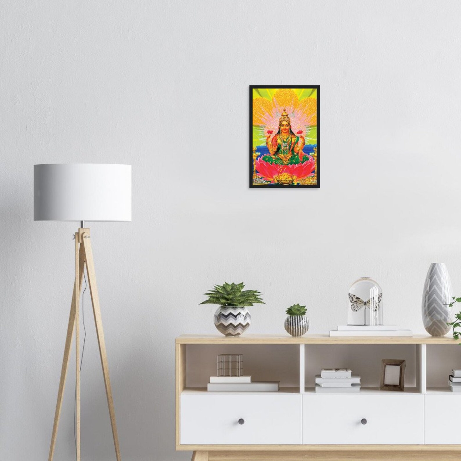 Lakshmi 12x18 Artwork Spiritual Deities Religious Hindu Goddess Wall ...
