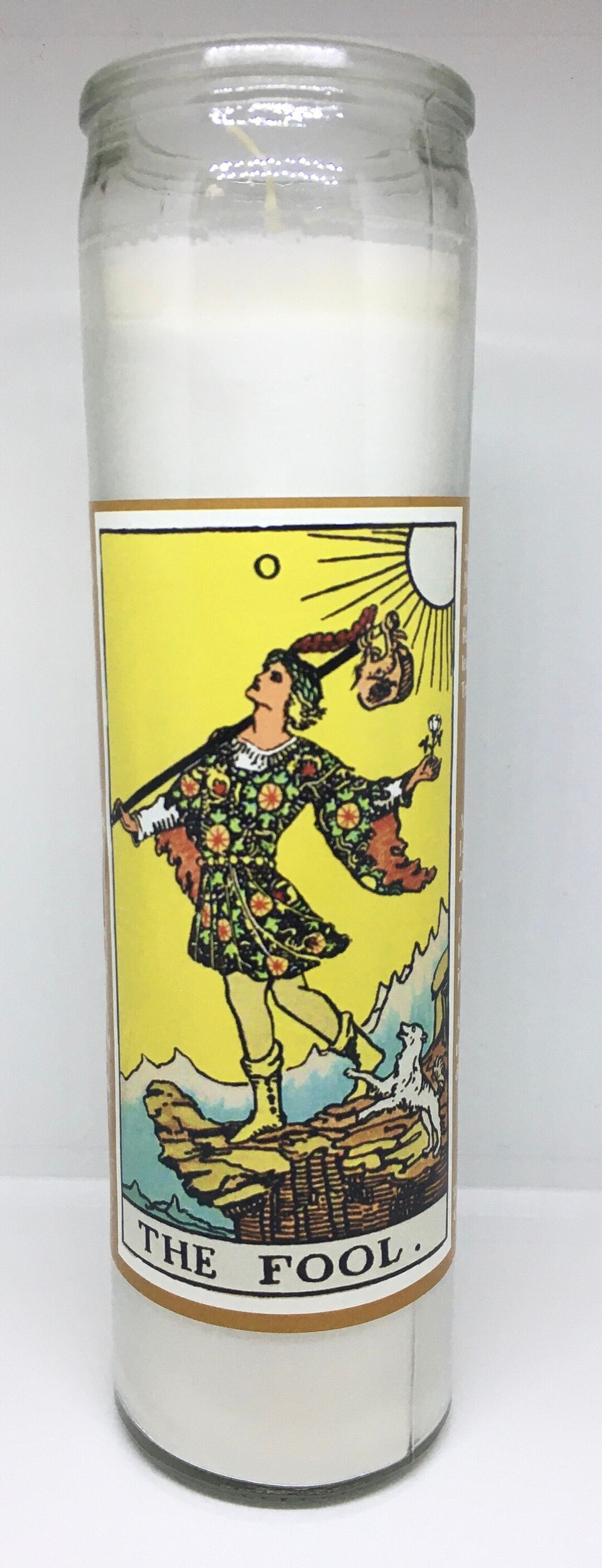 Tarot Fool Candle Oracle Card Rider Waite Image Spiritual Metaphysical ...