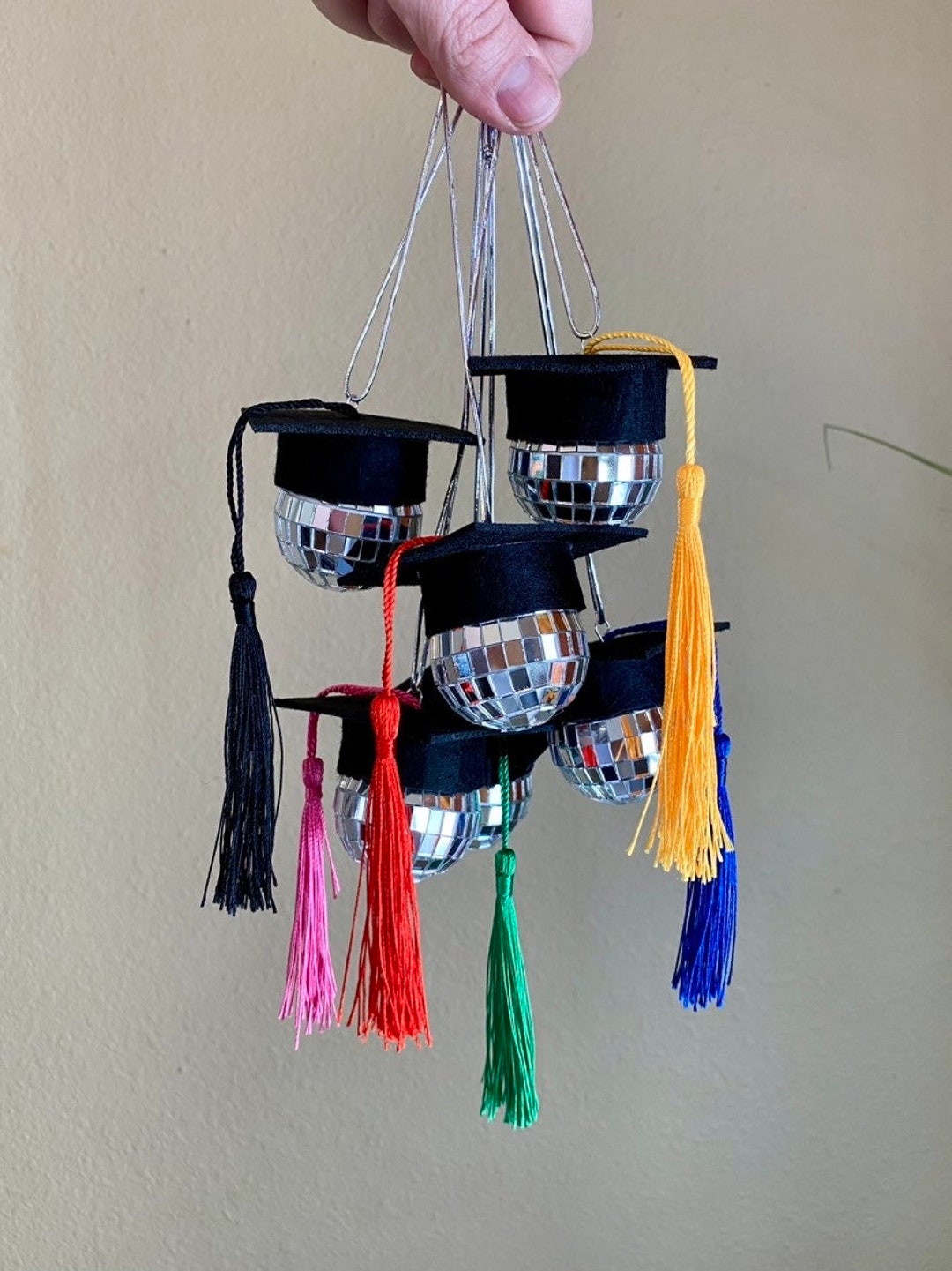 Graduation Cap Disco Ball Grad Hat Mirrorball Disco Ball Car Accessory ...