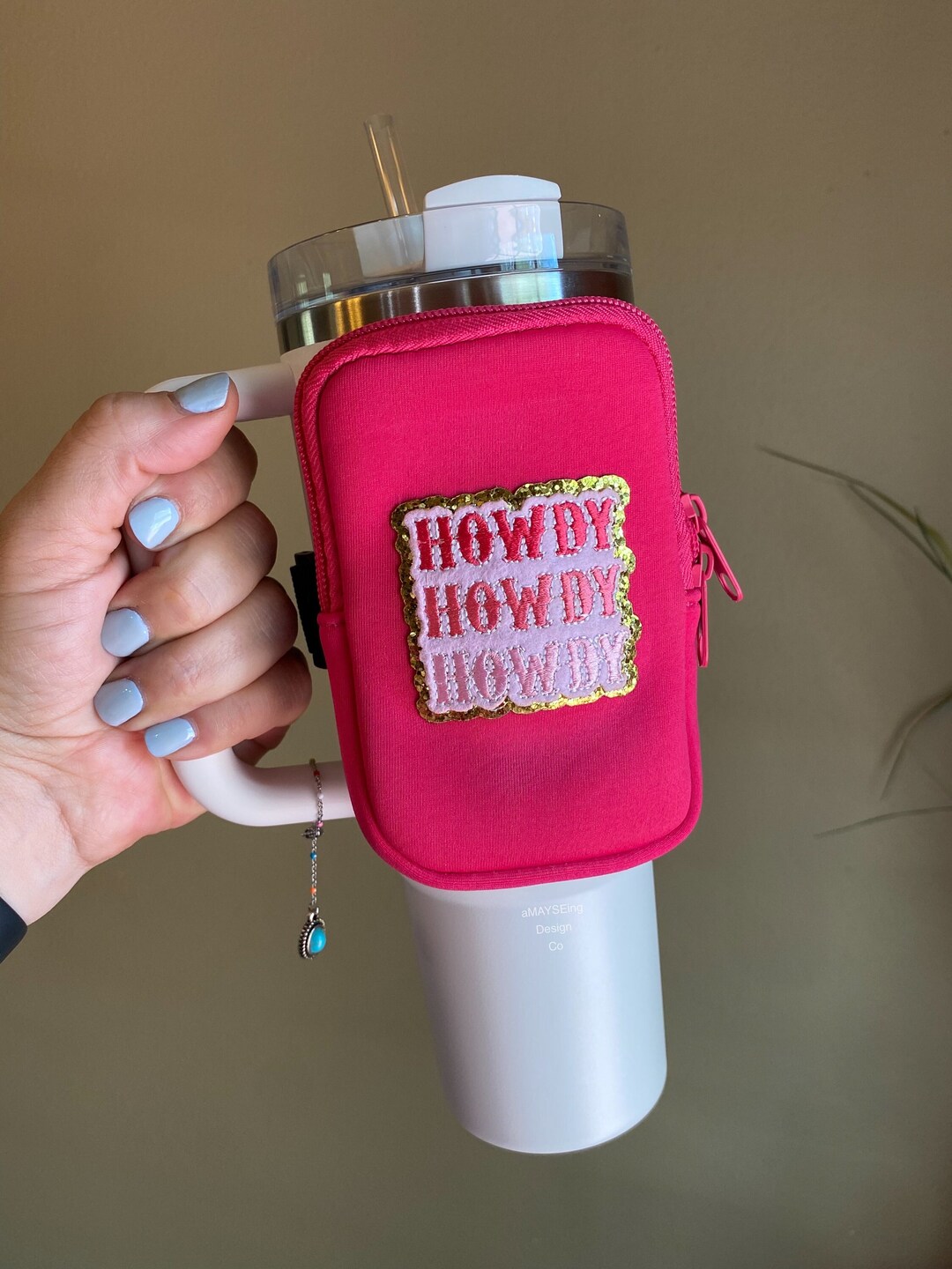HOWDY Tumbler Fanny Pack, Cup Bag, Tumbler Backpack, Cup Zipper Pouch ...