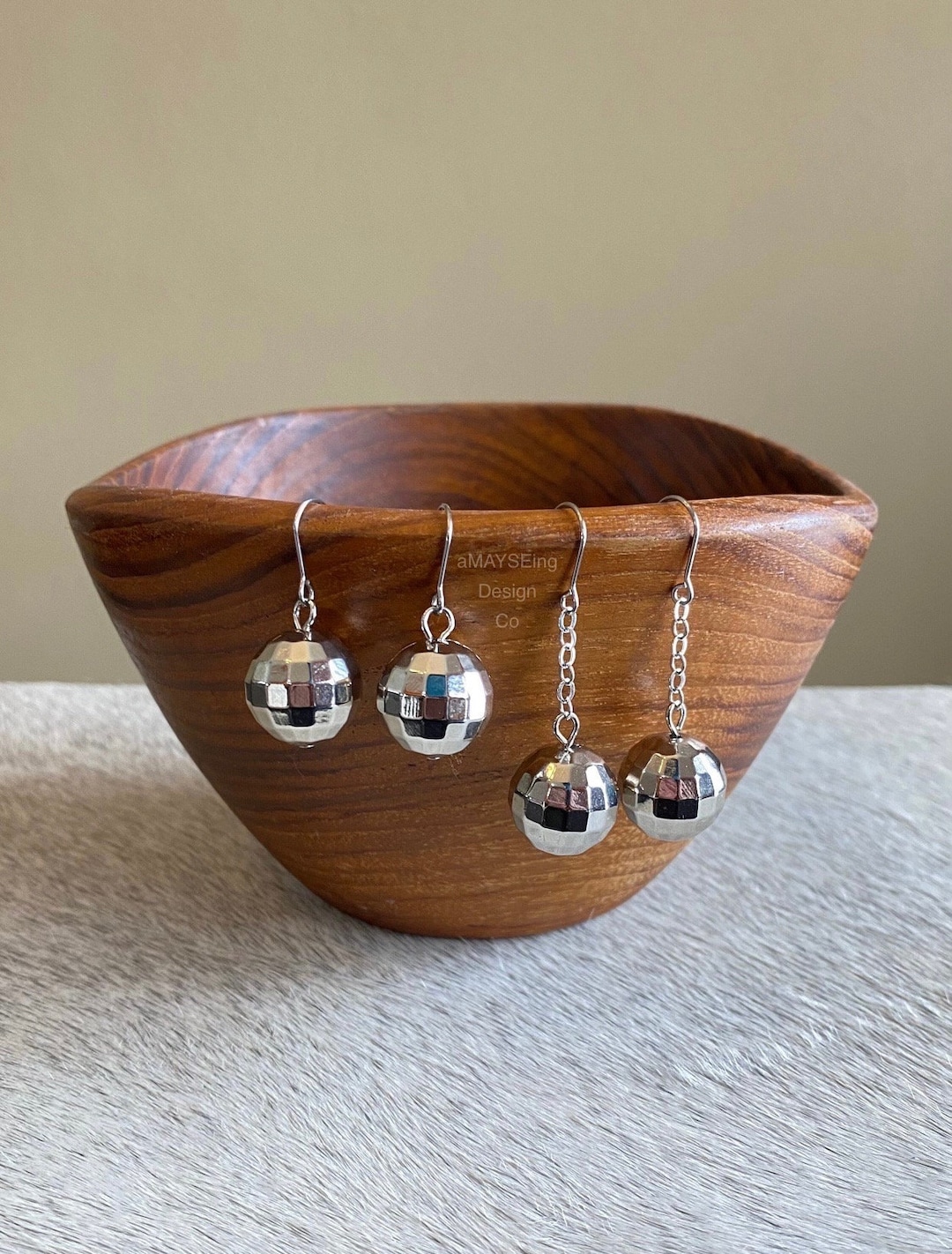 Mirrorball Disco Ball Mirror Ball Unique Novelty Dangle Earrings - Etsy