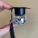 Customizable Graduation Cap Disco Ball Mirrorball Rearview Mirror Car ...