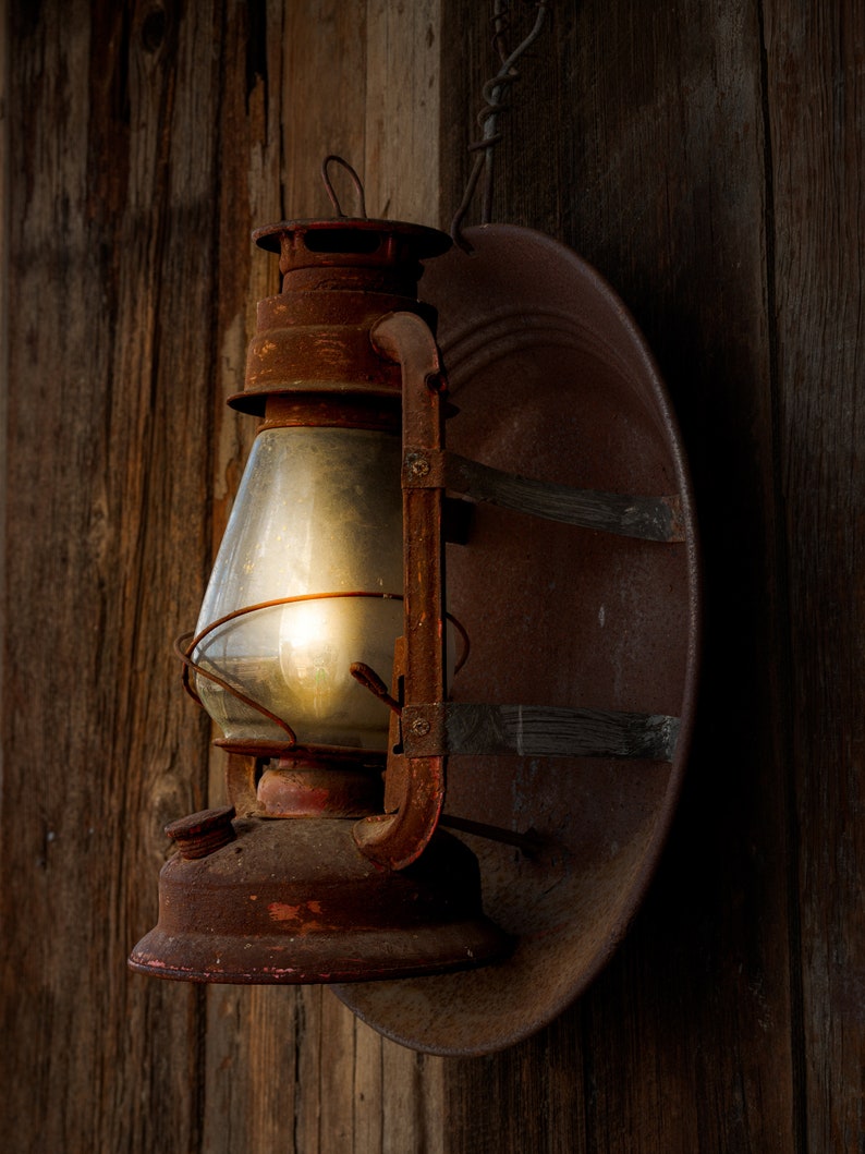 Rusty Lantern by a Barn Door, Rustic Americana, Western, Optimistic ...