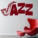 Wall Decal Jazz Sign Saxophone Music Studio Design Jazz Clubs Art ...