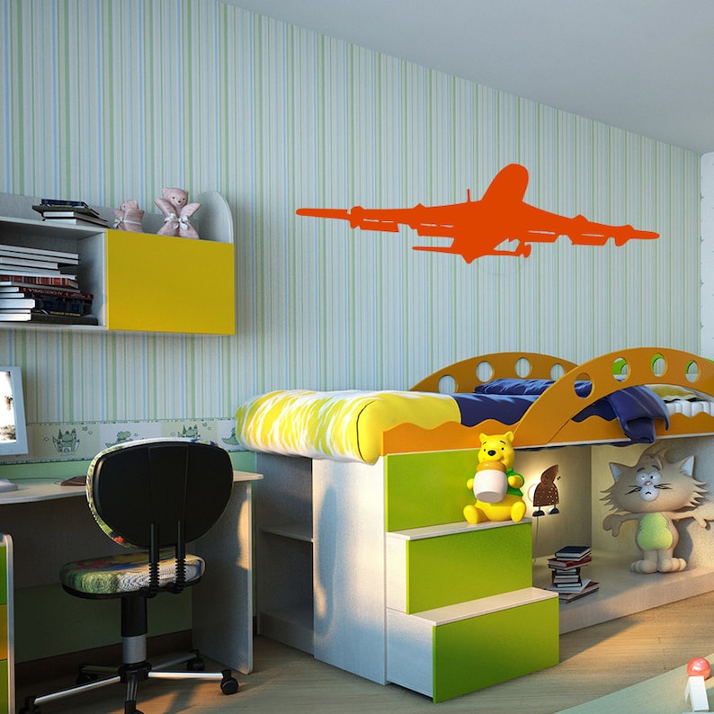 Wall Decal Vinyl Sticker Airliner Airplane Plane Air Jet Pilot | Etsy