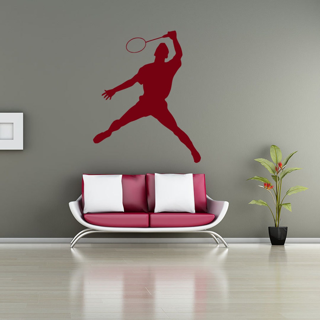 Wall Decal Vinyl Sticker Sport Game Team People Training Tennis Player ...