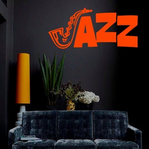 Wall Decal Jazz Sign Saxophone Music Studio Design Jazz Clubs Art ...