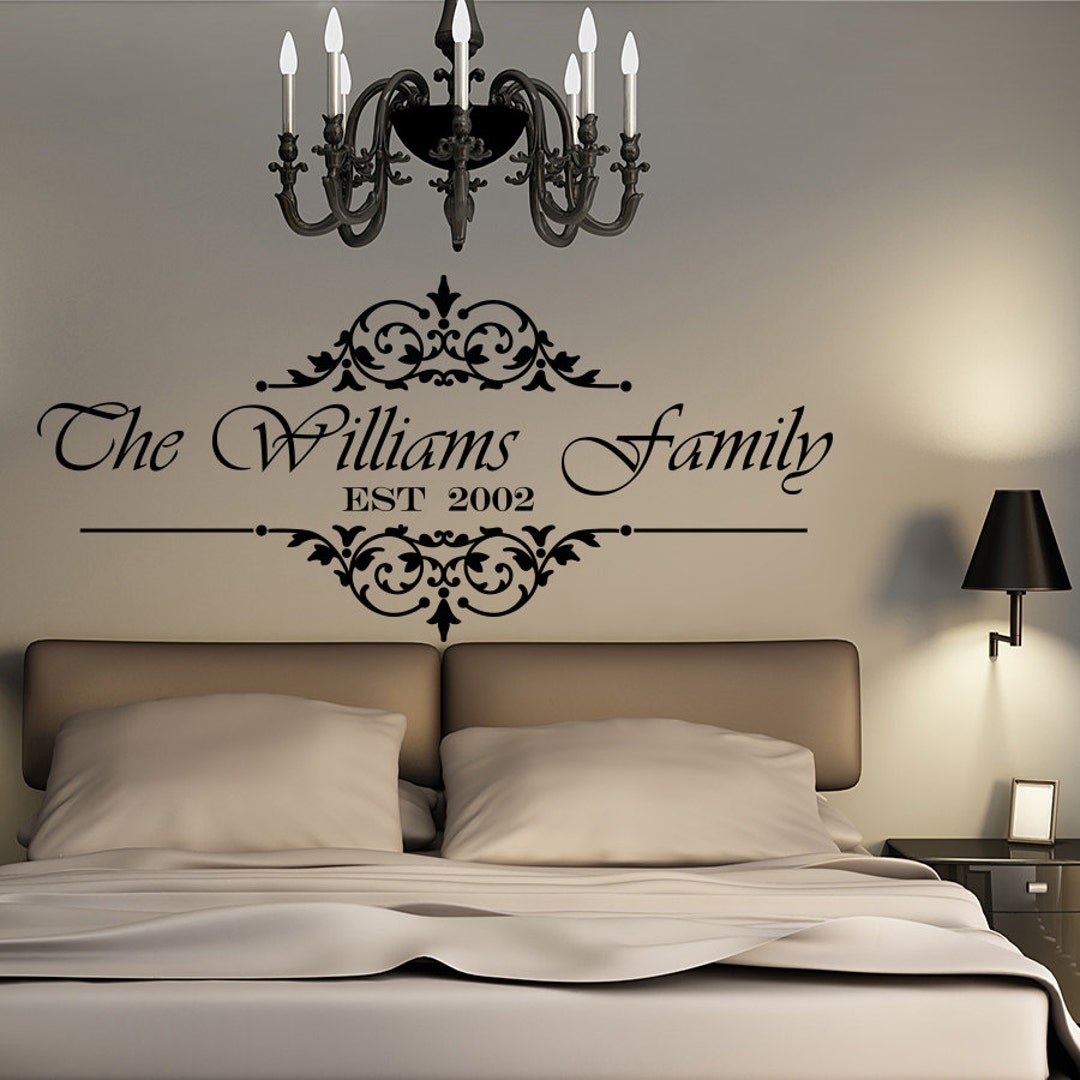 Wall Family Decal Vinyl Sticker Personalized Family Name Custom Sign ...