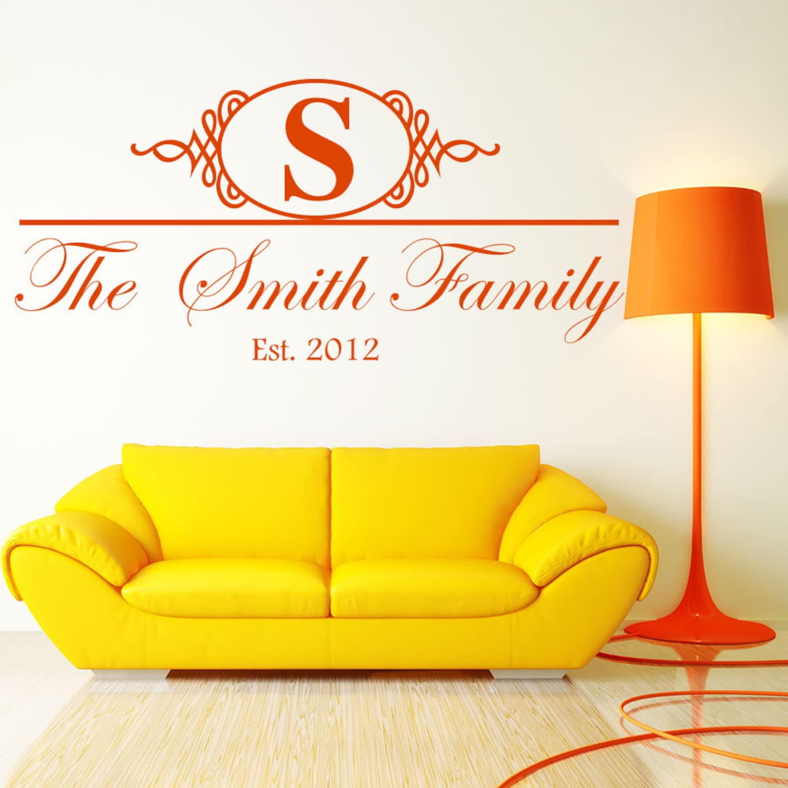 Wall Family Decal Vinyl Sticker Personalized Family Name | Etsy