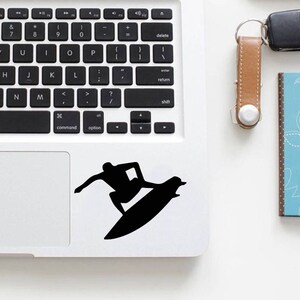 Laptop Vinyl Decal Sticker Surfboarder Surfing Surfer Waves Sea Ocean ...