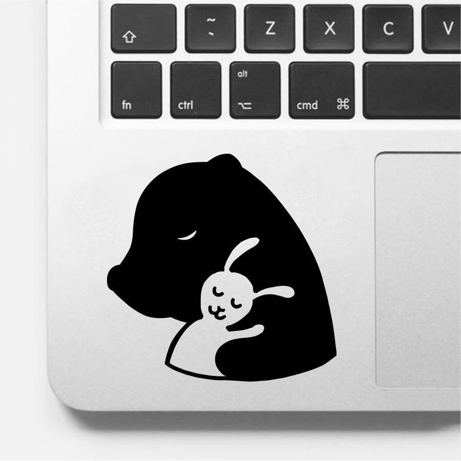Laptop Vinyl Decal Sticker Embrace Тeddy Bear Bunny Rabbit - Etsy