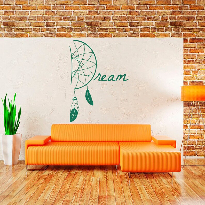 Wall Decal Quote Dreaming Dreamcatcher Dream Catcher Tribal | Etsy