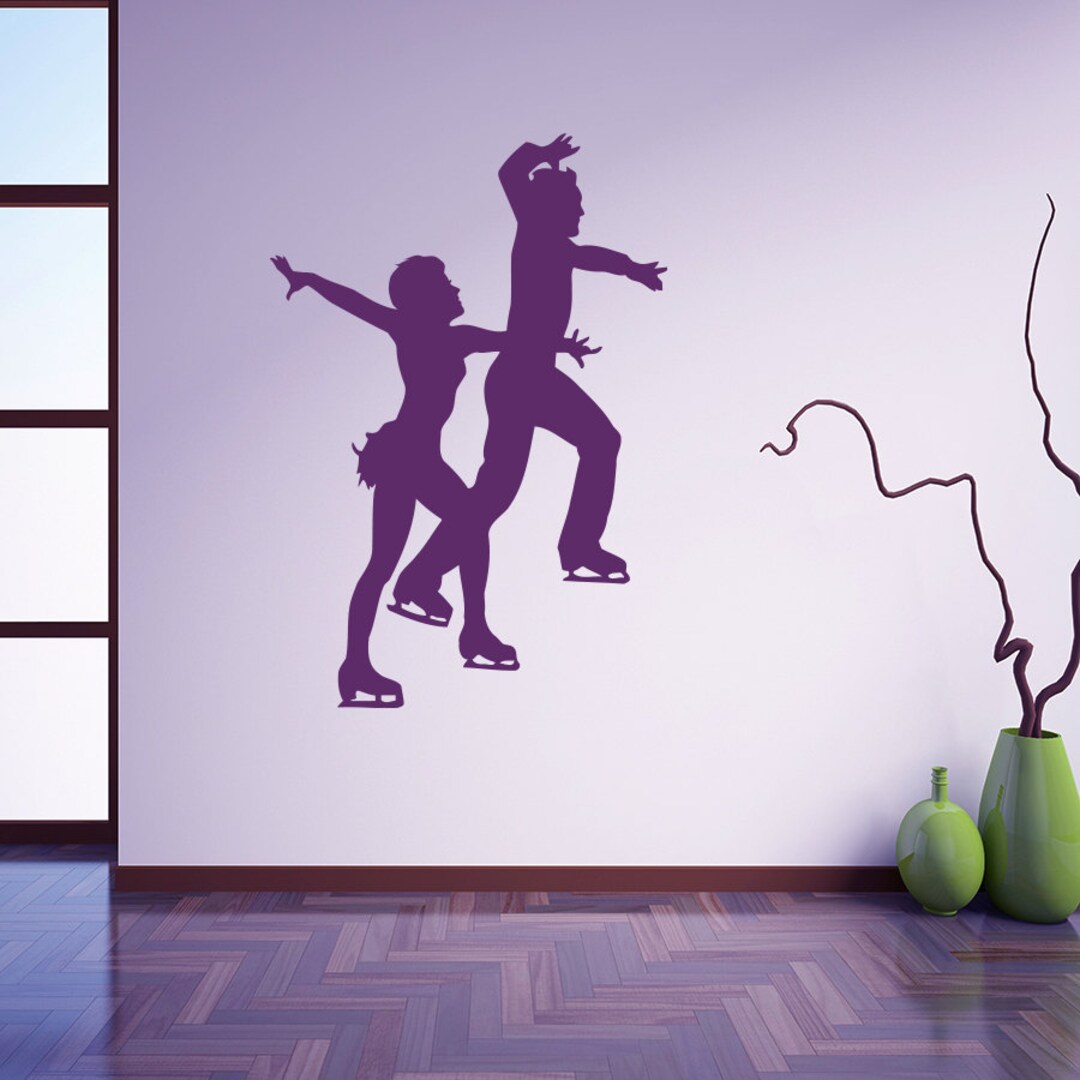 Wall Decal Vinyl Sticker Sport Figure Skating Pairs Dancing Skater Ice ...