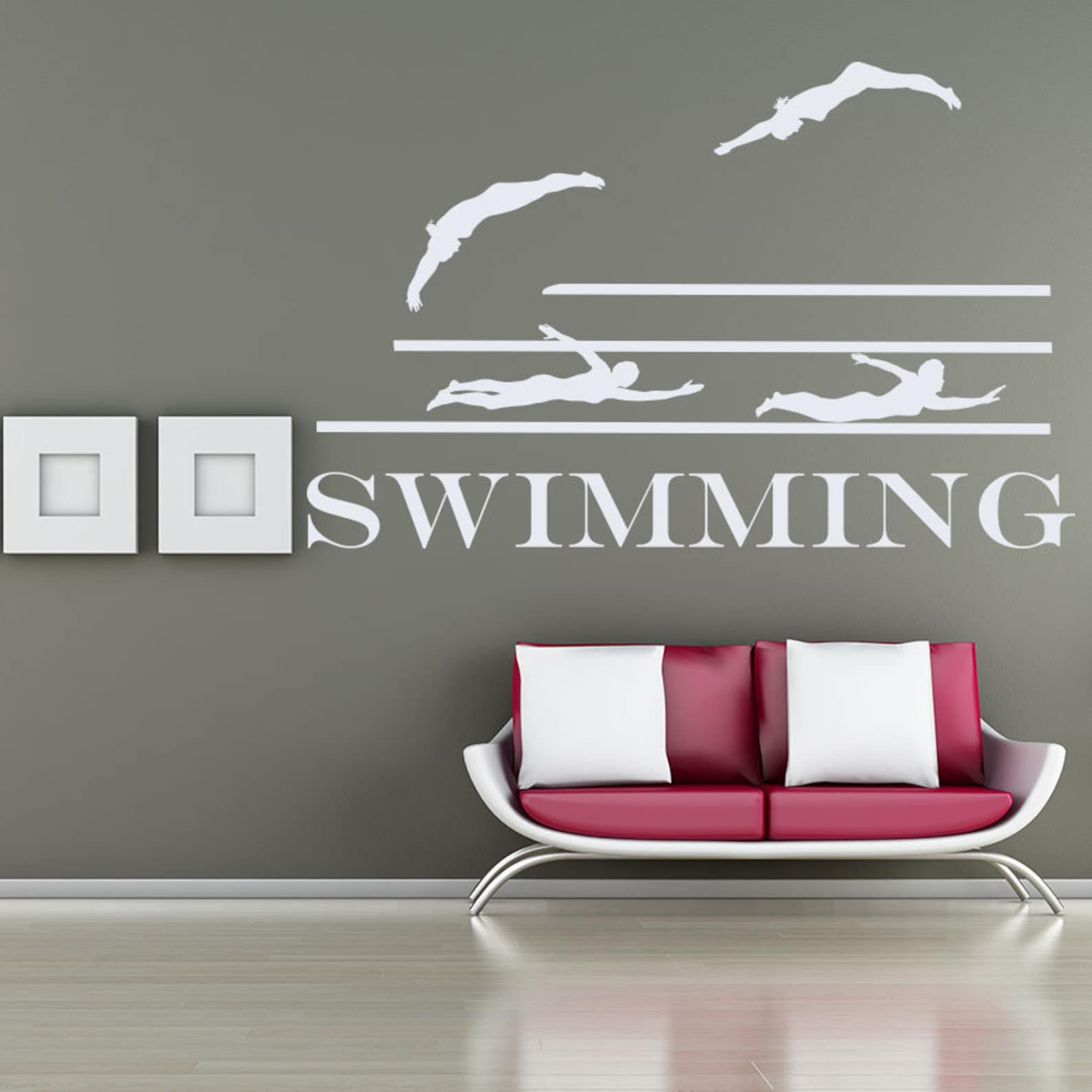 Wall Decal Vinyl Sticker Sport Swimmer Swimming Pool | Etsy