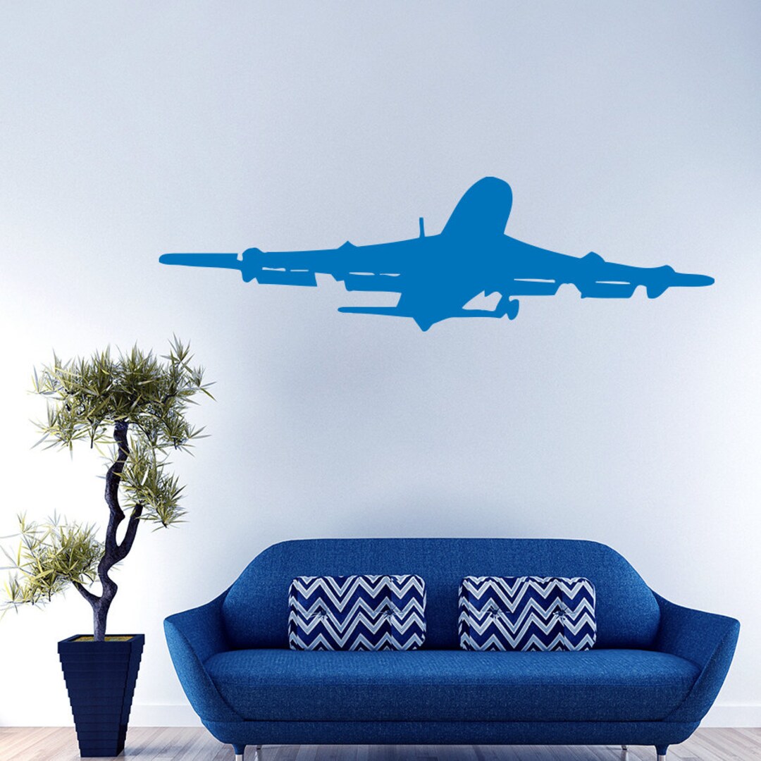 Wall Decal Vinyl Sticker Airliner Airplane Plane Air Jet Pilot Aviator ...