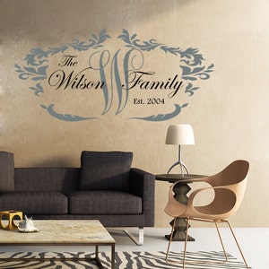 Wall Family Decal Vinyl Sticker Personalized Family Name Custom Sign ...
