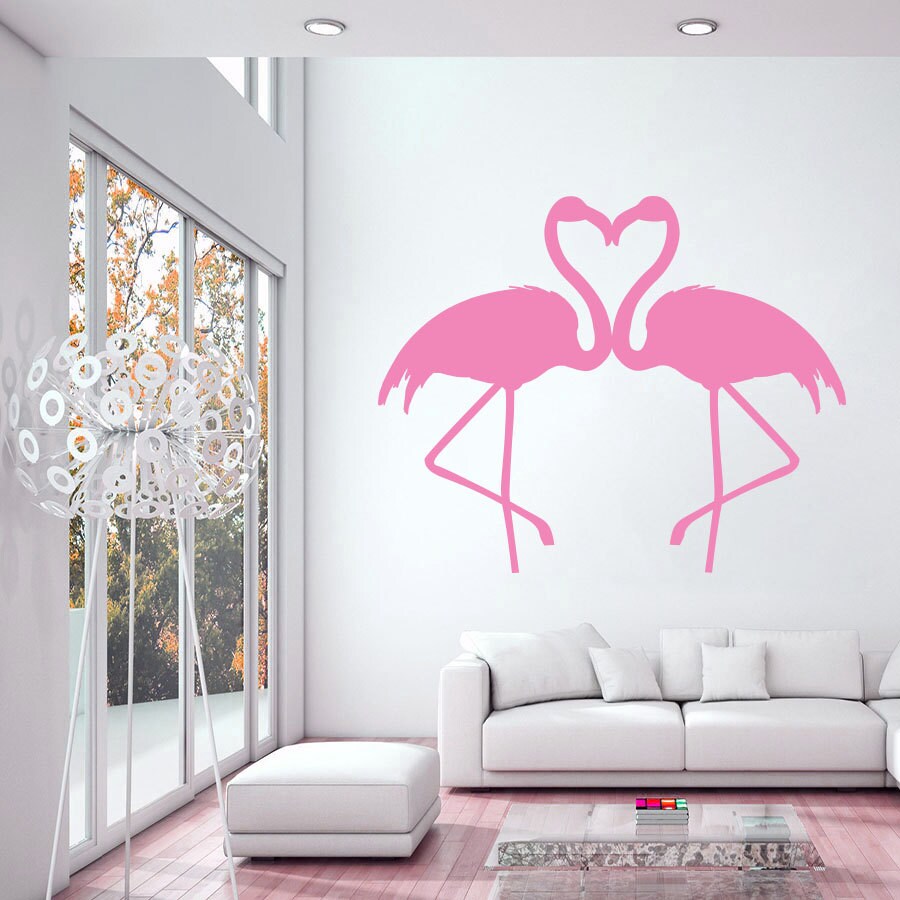 Wall Decal Birds Fauna Flamingo Pink Bird Flock Nature Vinyl - Etsy
