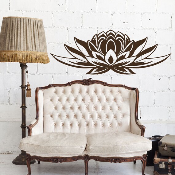 Wall Vinyl Decals Lotus Flower Symbol Home Art Sticker Mural | Etsy