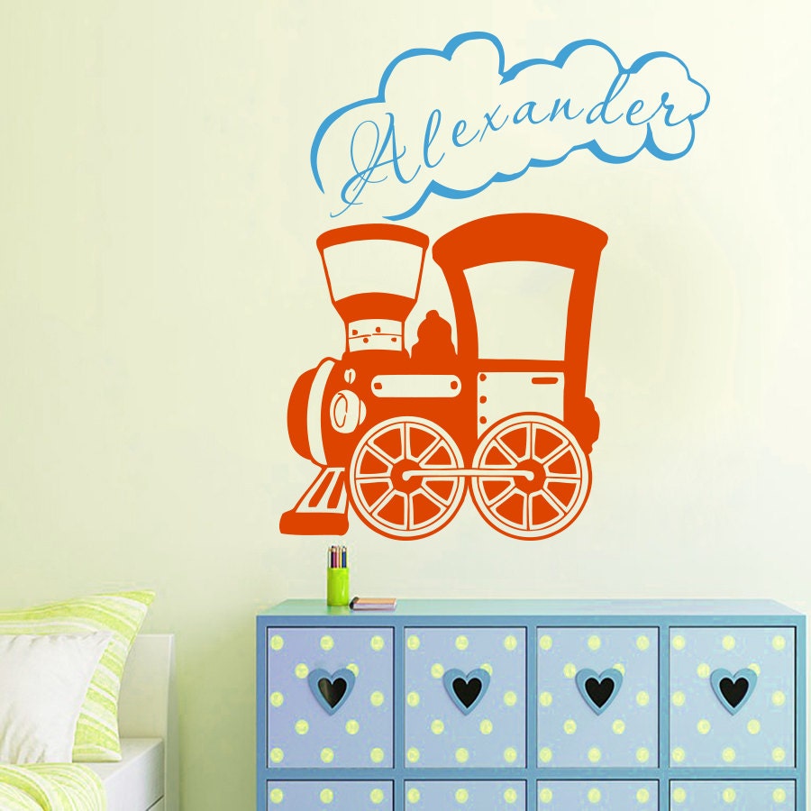 Wall Decal Vinyl Sticker Train Locomotive Custom Personalized | Etsy