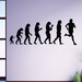 Wall Decal Human Evolution Anatomy Man Cave Evolve Exrtreme Run Sports ...