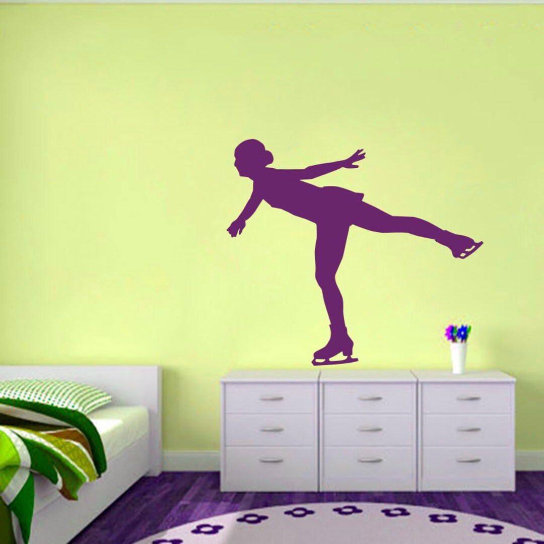 Wall Decal Vinyl Sticker Sport Figure Skating Club Sportswoman Dancing ...
