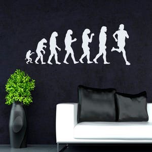 Wall Decal Human Evolution Anatomy Man Cave Evolve Exrtreme Run Sports ...
