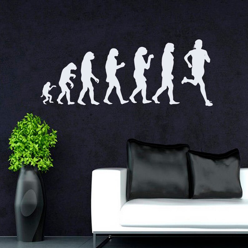 Wall Decal Human Evolution Anatomy Man Cave Evolve Exrtreme | Etsy