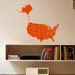 Wall Decals Vinyl Sticker USA Map United States of America - Etsy