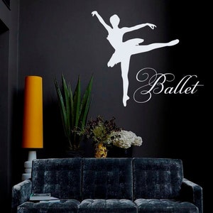 Wall Decal Vinyl Sticker Ballet Quote Art Dancer Dancing Ballerina ...