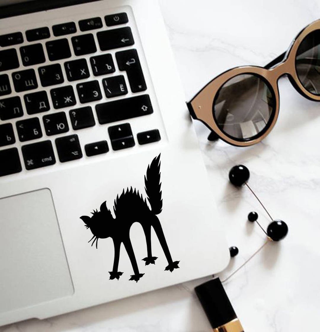 Laptop Vinyl Decal Sticker Kitten Cats Pets Kitty Animals Prank Fun Joy ...