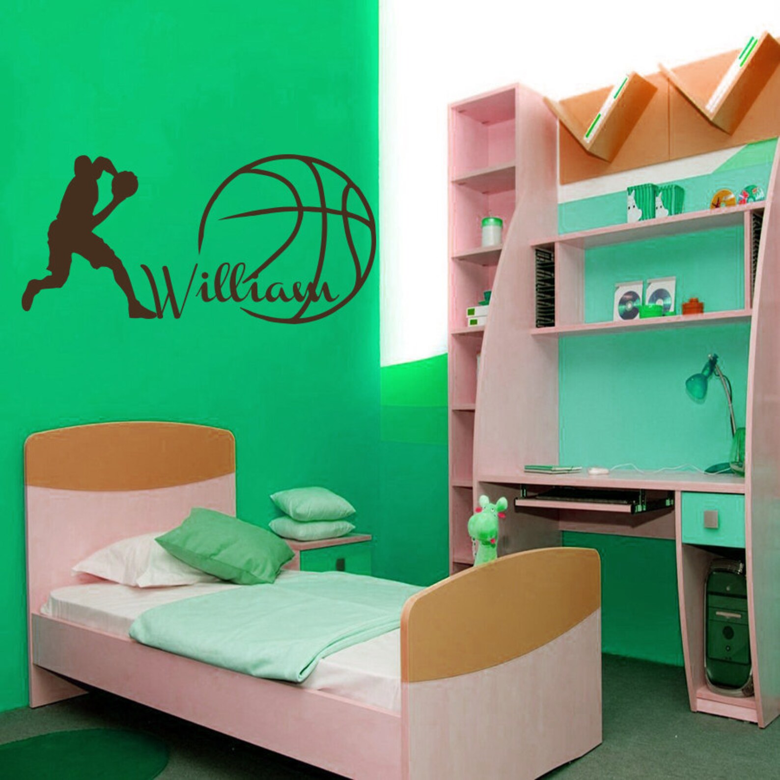 Wall Decal Vinyl Sticker Sport Basketball Player Ball Game - Etsy