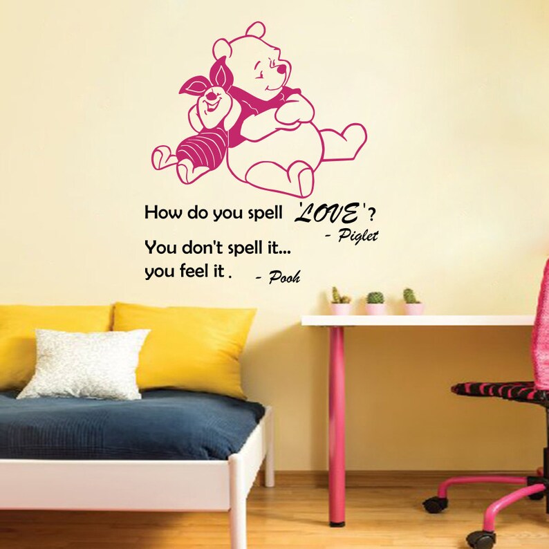 Wall Decal Quote How Do You Spell Love You Feel It Winnie the - Etsy
