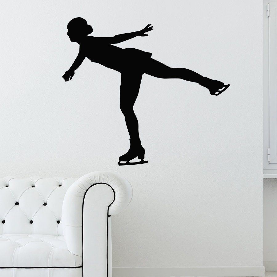 Wall Decal Vinyl Sticker Sport Figure Skating Club Sportswoman - Etsy