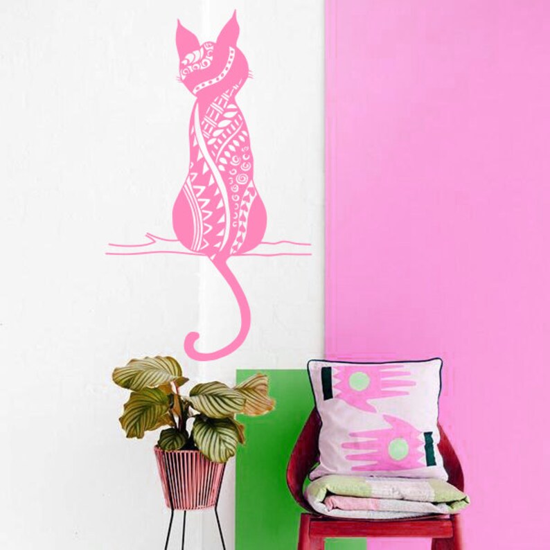 Wall Decal Animals Kitten Cats Cat Pets Kitty Pattern Mandala - Etsy