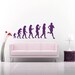 Wall Decal Human Evolution Anatomy Man Cave Evolve Exrtreme Run Sports ...