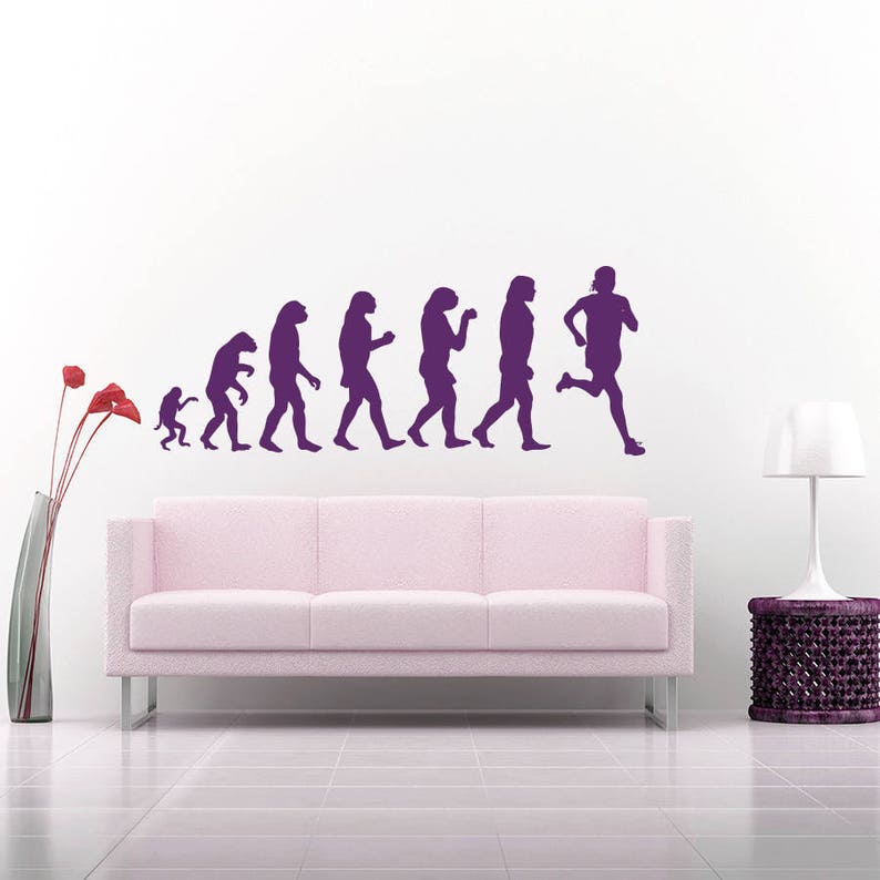 Wall Decal Human Evolution Anatomy Man Cave Evolve Exrtreme | Etsy