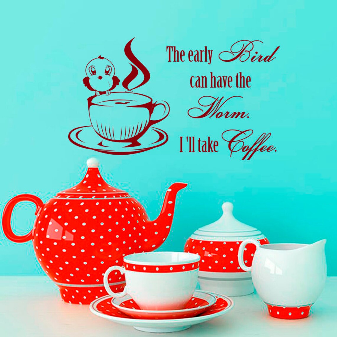 Wall Decal the Early Bird Can Have the Worm I'll Take | Etsy