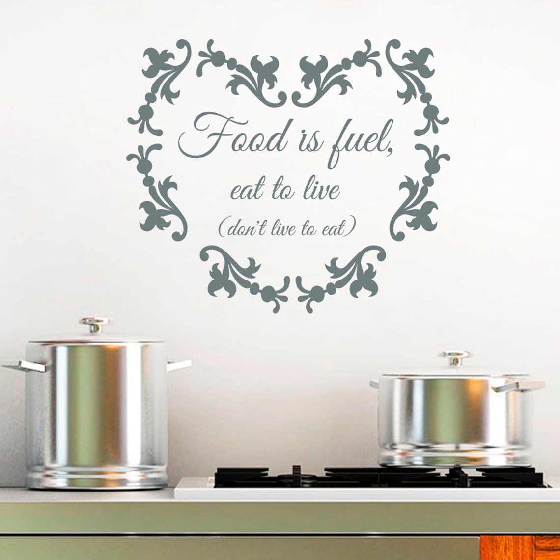 Wall Decals Food Is Fuel Eat To Live Health Medicine Diet | Etsy