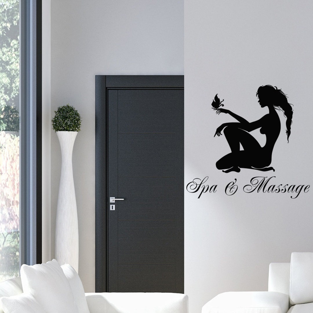 Wall Decal Spa Massage Sign Facials Rejuvenation Beauty Salon Full Body ...
