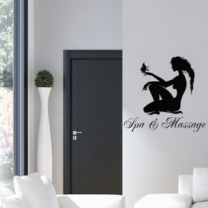 Wall Decal Spa Massage Sign Facials Rejuvenation Beauty Salon Full Body ...