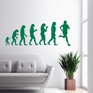 Wall Decal Human Evolution Anatomy Man Cave Evolve Exrtreme Run Sports ...