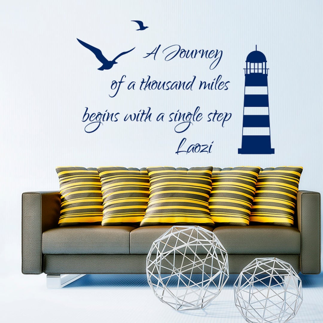 Wall Decals Journey of Thousand Miles Begins With Single Step Laozi ...