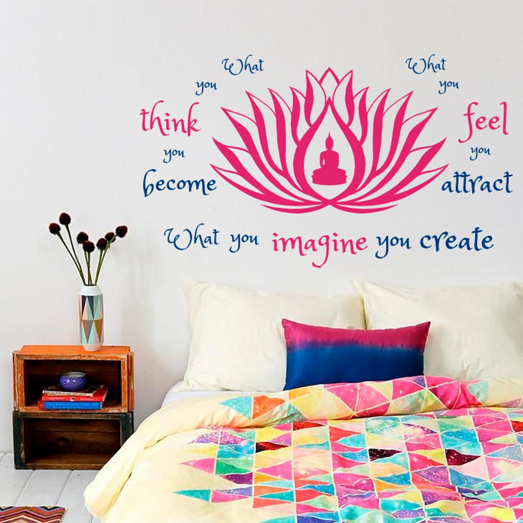Wall Decal Quote What You Think Become Feel Attract Imagine Create ...