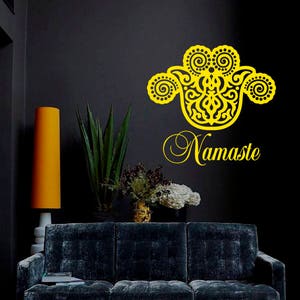 Wall Decal Hamsa Khamsa Palm Namaste Yoga Hand Eye Indian Vibes Fatima ...