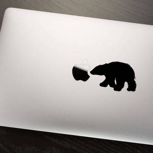 Laptop Vinyl Decal Sticker Wild Animals Nature Bear Computer Tablet ...