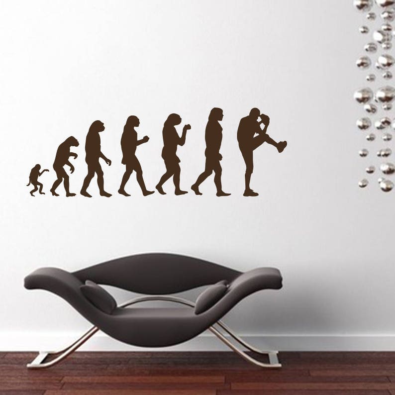 Wall Decal Human Evolution Anatomy Man Cave Evolve Exrtreme - Etsy